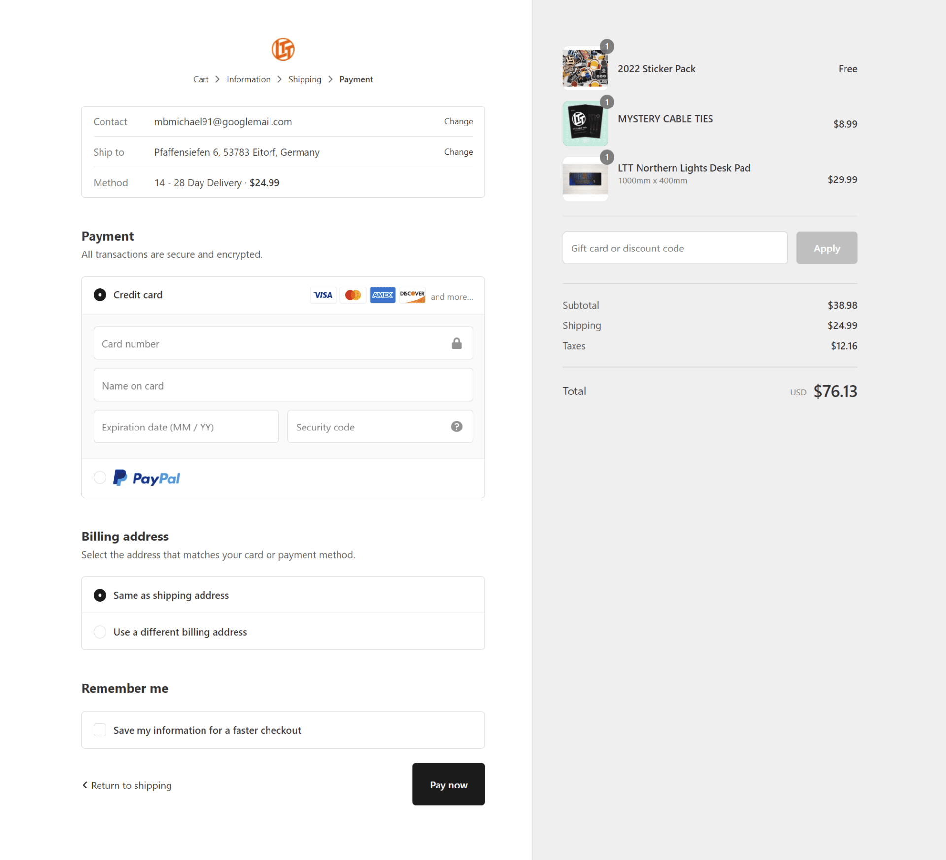 Erfahrungsbericht: Im LTT Store aus Deutschland bestellen - Techtest